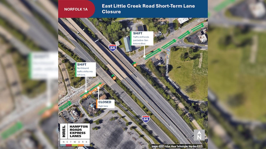 VDOT announces two day lane closure on East Little Creek Road for major ...